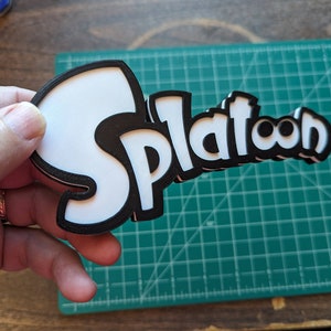 Splatoon 3D Printed Sign Logo Display Wall Shelf Art Videogame - Etsy