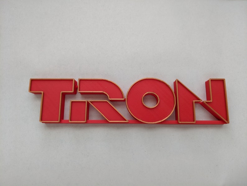 TRON Movie Logo 3D Printed Shelf Display Disney Vintage - Etsy