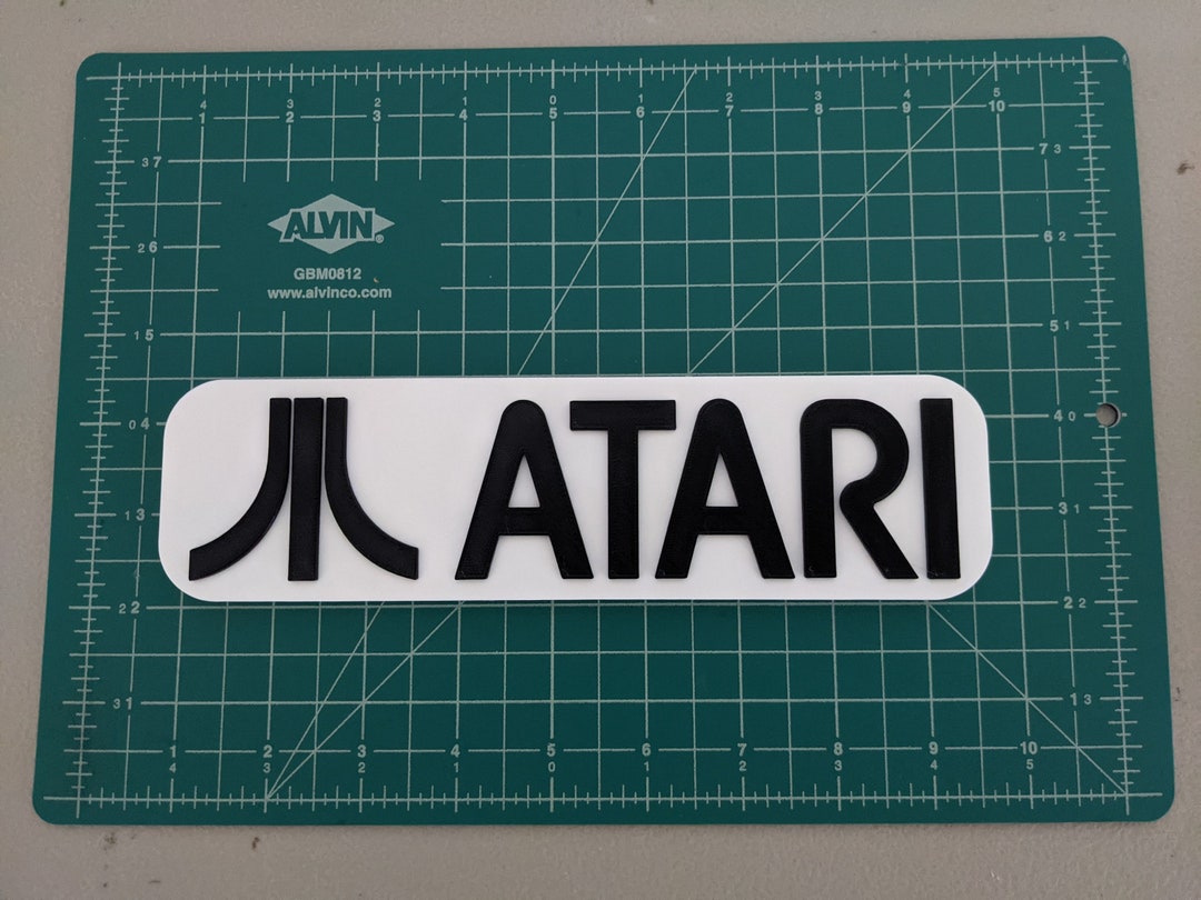 Atari Video Game Logo Sign 3D Printed Videogame Shelf Display - Etsy