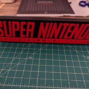 SNES Super Nintendo 3D Printed Logo Art Display Shelf Stand Wall Mount ...