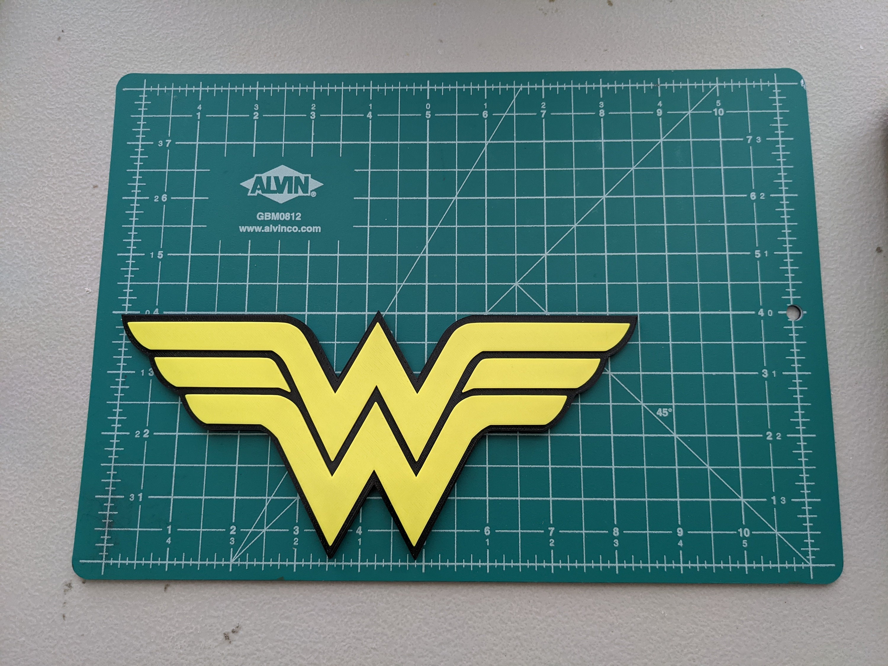 Wonder Woman DC emblem logo 3D printed color wall mount | Etsy