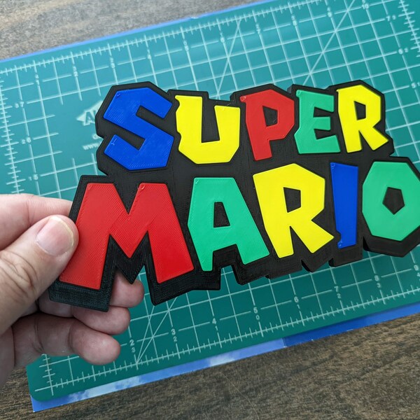 Mario 3d Printed Sign - Etsy