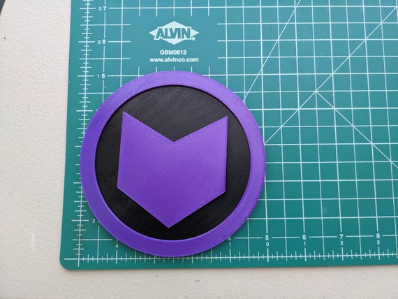 Marvel Hawkeye Emblem Logo 3D Printed Color Wall Mount Display | Etsy