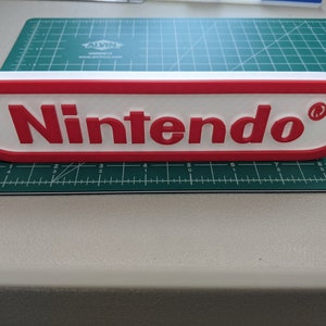 Nintendo Logo Sign 3d Printed Art Video Game Display Shelf Wall - Etsy