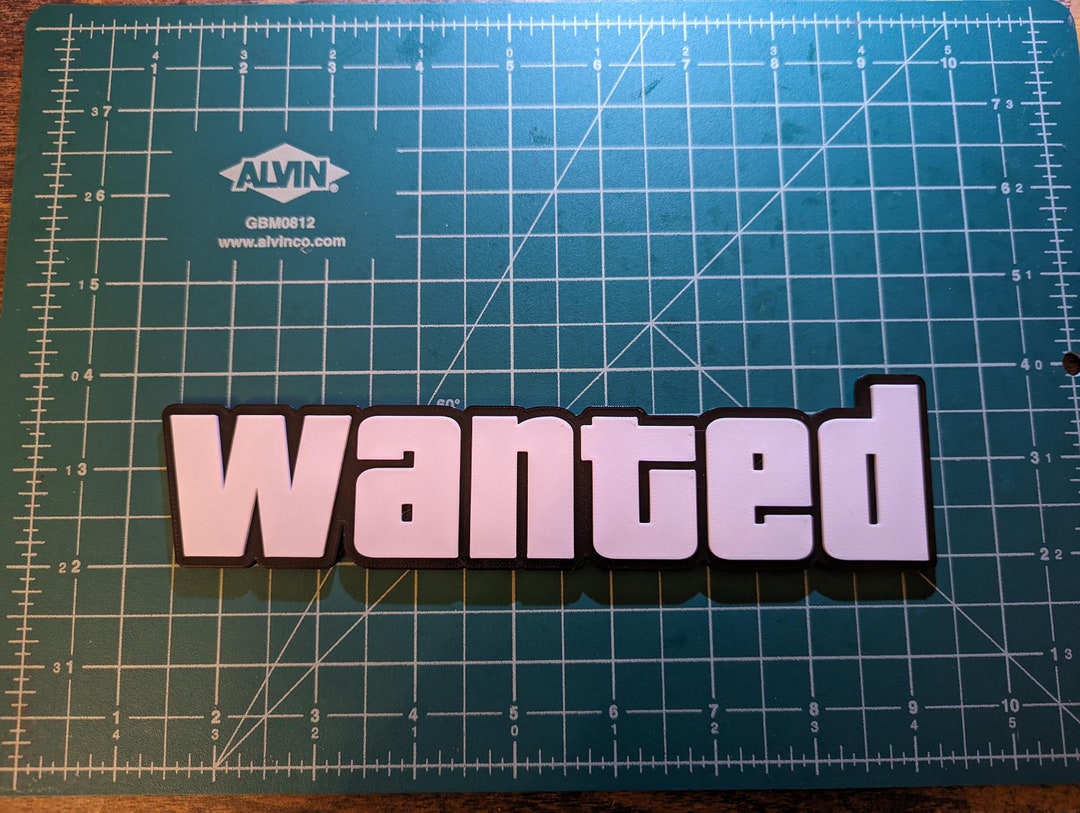 GTA Grand Theft Auto 3D Printed Art Wanted Stars Sign Display - Etsy