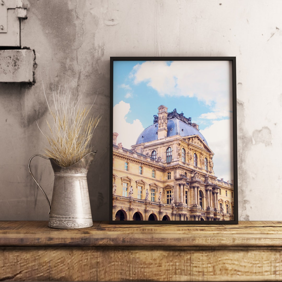 Paris Art Print of Louvre Historic Building, Louvre Museum Paris Wall ...