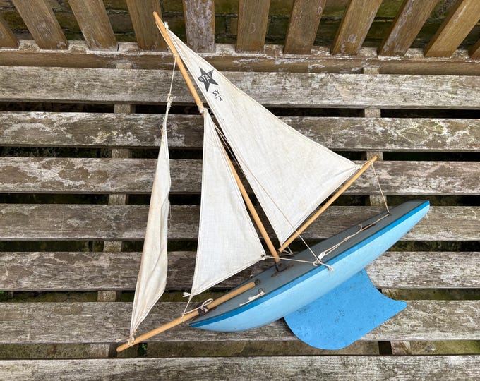 Project Star SY4, 16 Inch Pond Yacht Cream and Blue Yacht/toy Sailing ...