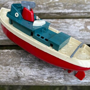 A Rare Elegant Boxed Tri-ang Scalex 8 Inch Dawn Tugboat, Clockwork Boat ...