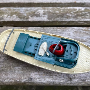 A Rare Elegant Boxed Tri-ang Scalex 8 Inch Dawn Tugboat, Clockwork Boat ...