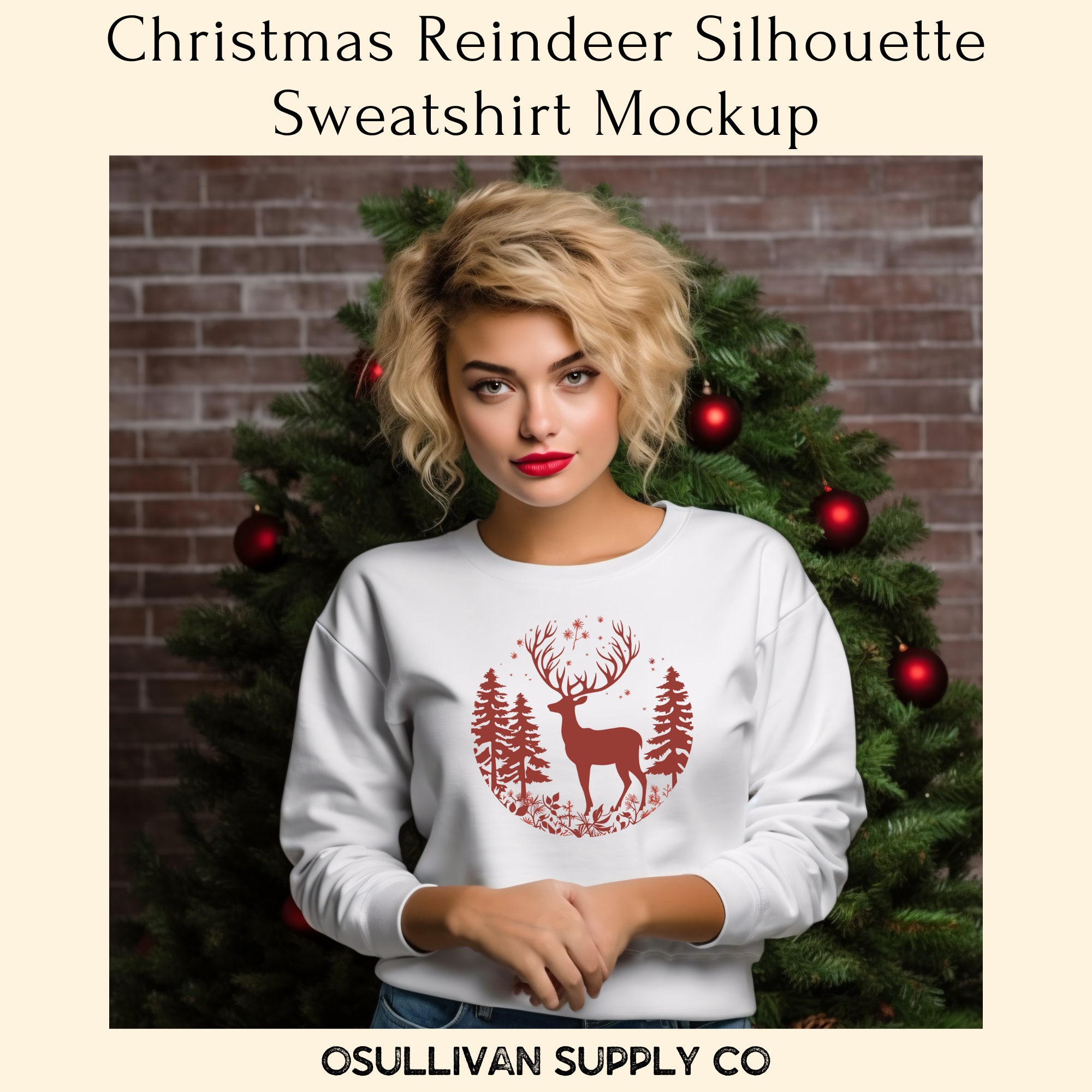 Christmas Reindeer Silhouettes Svgs Bundle Reindeer Svgs - Etsy