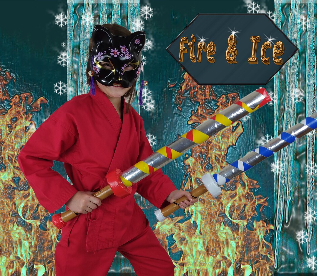 Bokken Batons: fire and Ice Combo, Kids Size - Etsy