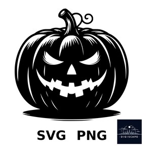 Smiling Pumpkin Clipart: Halloween Design Elements (SVG, PNG Digital ...