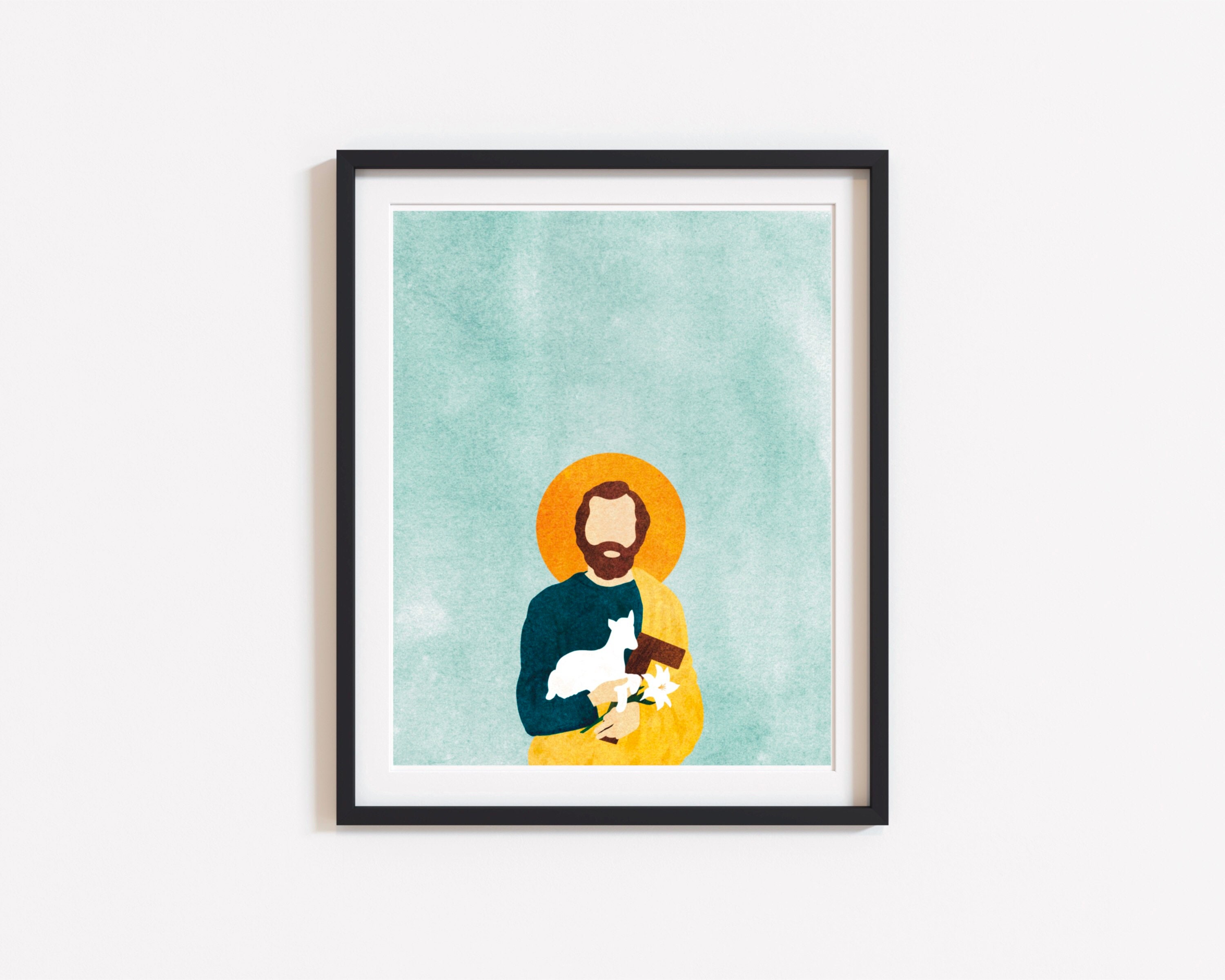 St. Joseph Print St. Joseph Wall Art St. Joseph Illustration | Etsy