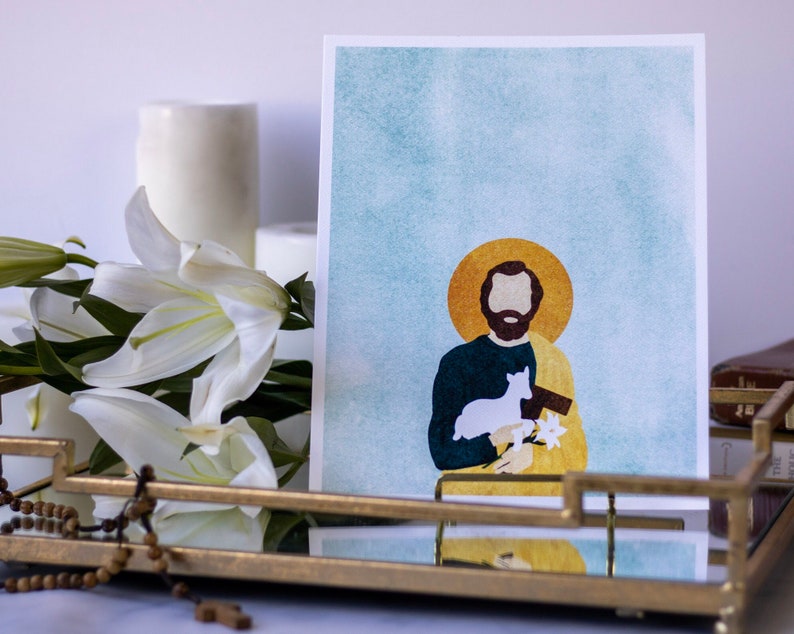 St. Joseph Print St. Joseph Wall Art St. Joseph Illustration | Etsy