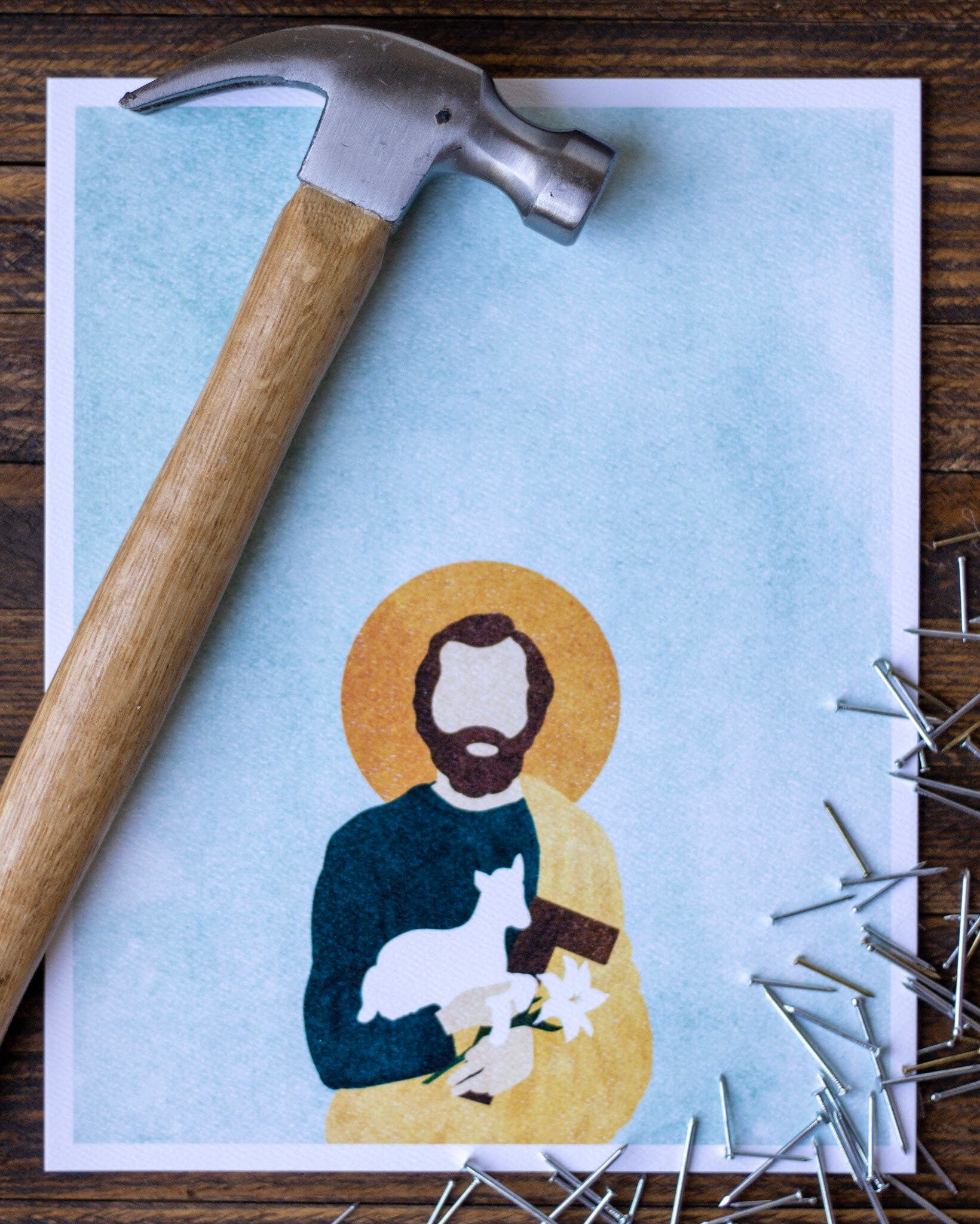 St. Joseph Print St. Joseph Wall Art St. Joseph Illustration | Etsy