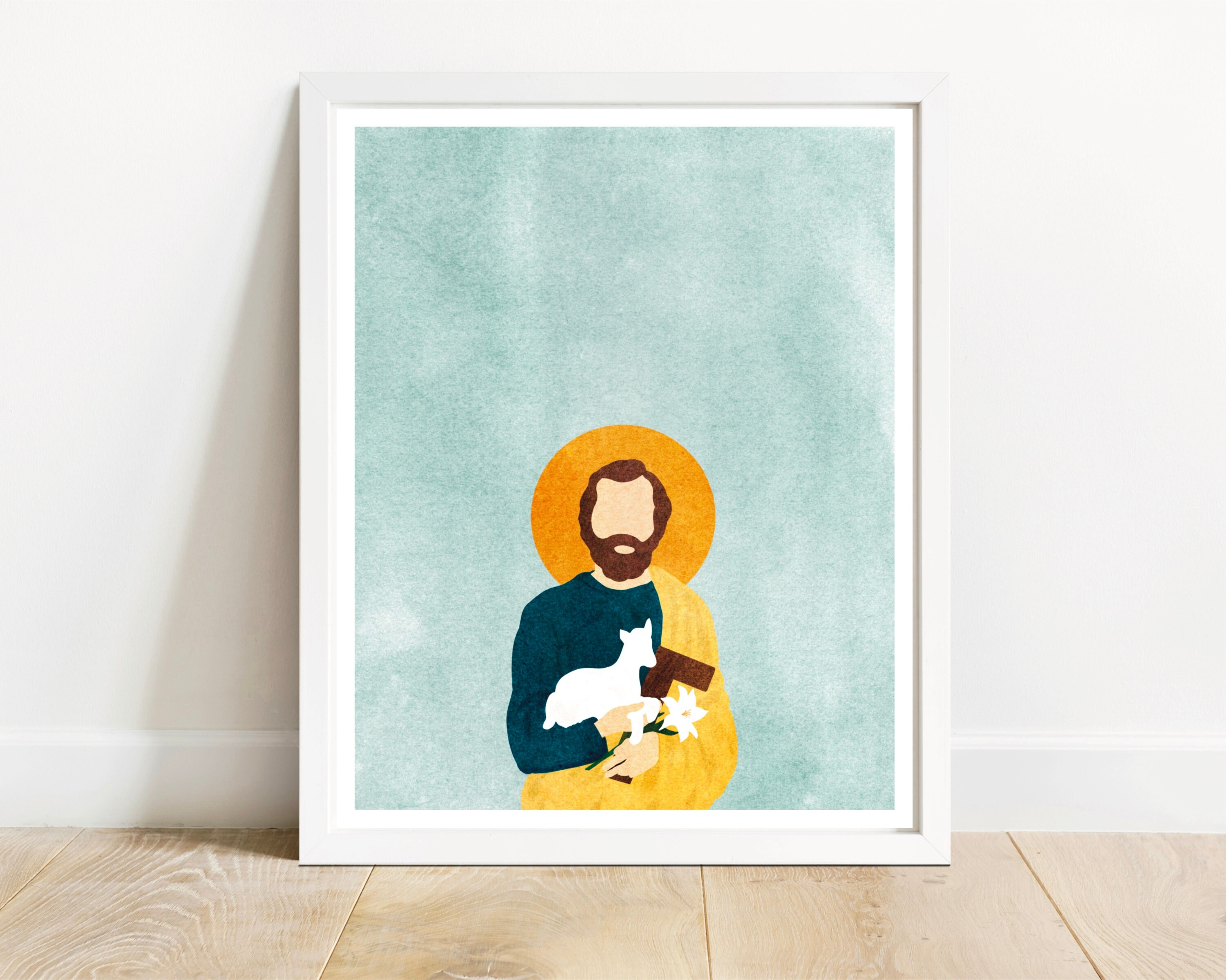 St. Joseph Print St. Joseph Wall Art St. Joseph Illustration | Etsy