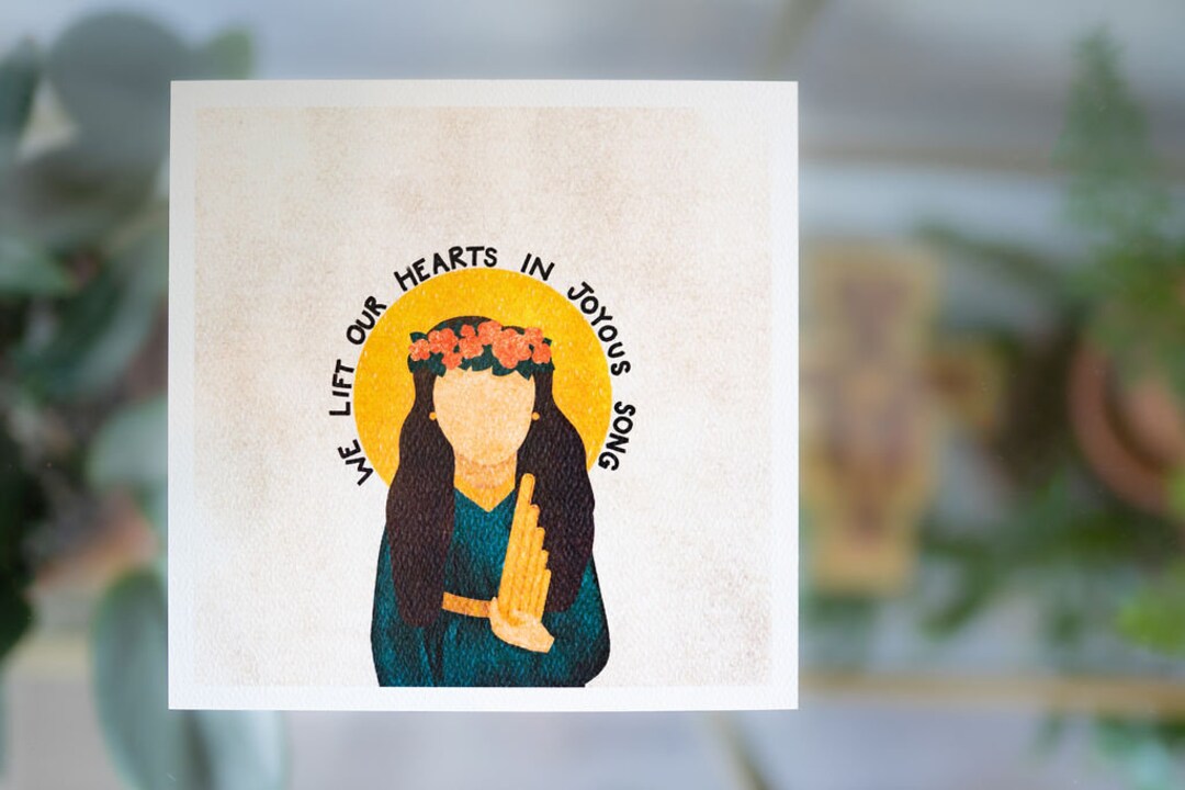 St. Cecilia Art Print, 6x6 In. Wall Art, Patron Saint of Music Catholic ...