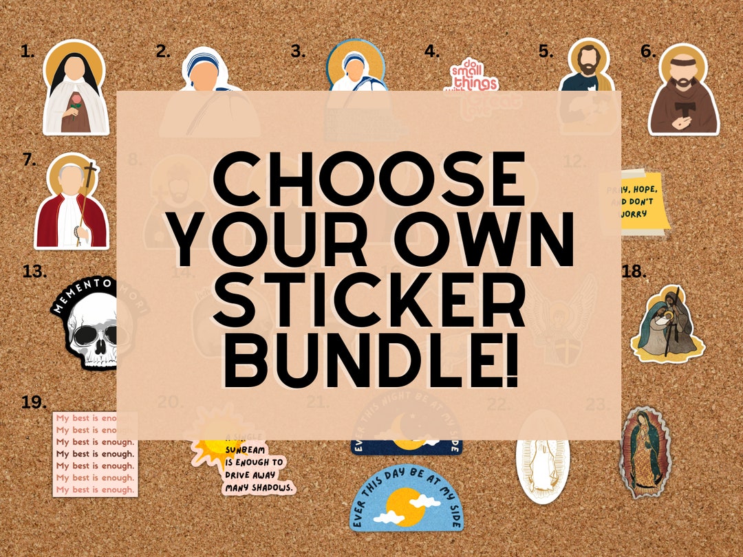 Catholic Sticker Set, Choose Your Own Stickers, Catholic Saint Stickers ...