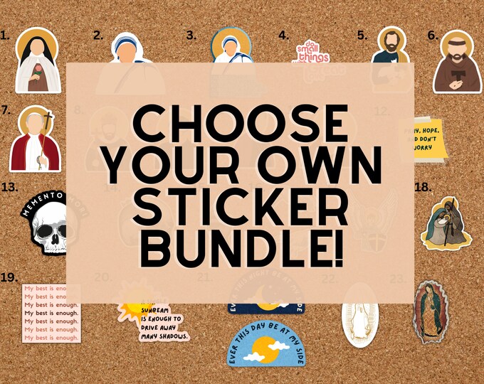 Catholic Sticker Set, Choose Your Own Stickers, Catholic Saint Stickers ...