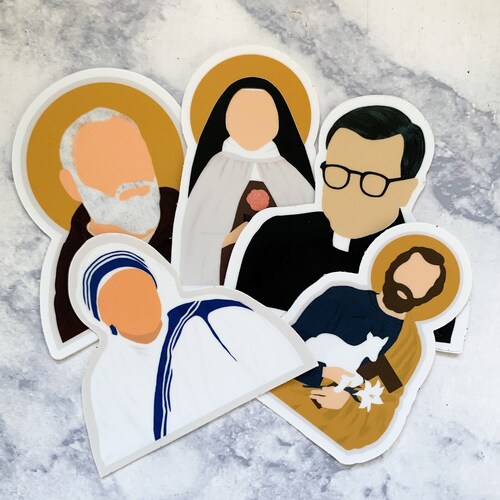 10 Pack of Catholic Saint Vinyl Stickers Custom Sticker | Etsy