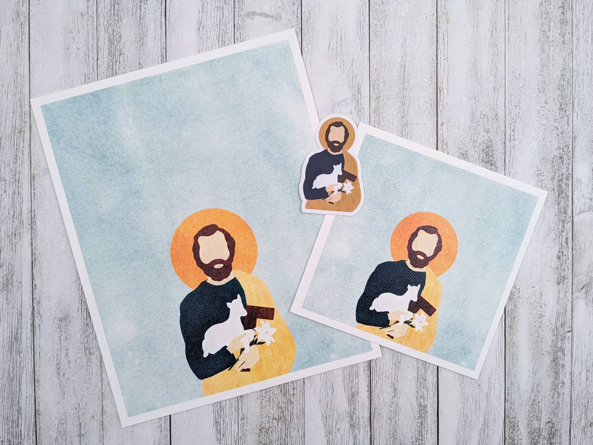 St. Joseph Print St. Joseph Wall Art St. Joseph Illustration | Etsy