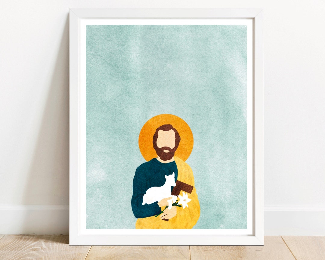 St. Joseph Print, St. Joseph Wall Art, St. Joseph Illustration - Etsy