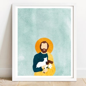 St. Joseph Print, St. Joseph Wall Art, St. Joseph Illustration - Etsy