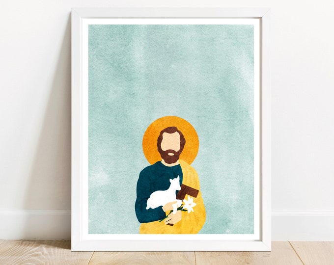 St. Joseph Print, St. Joseph Wall Art, St. Joseph Illustration - Etsy