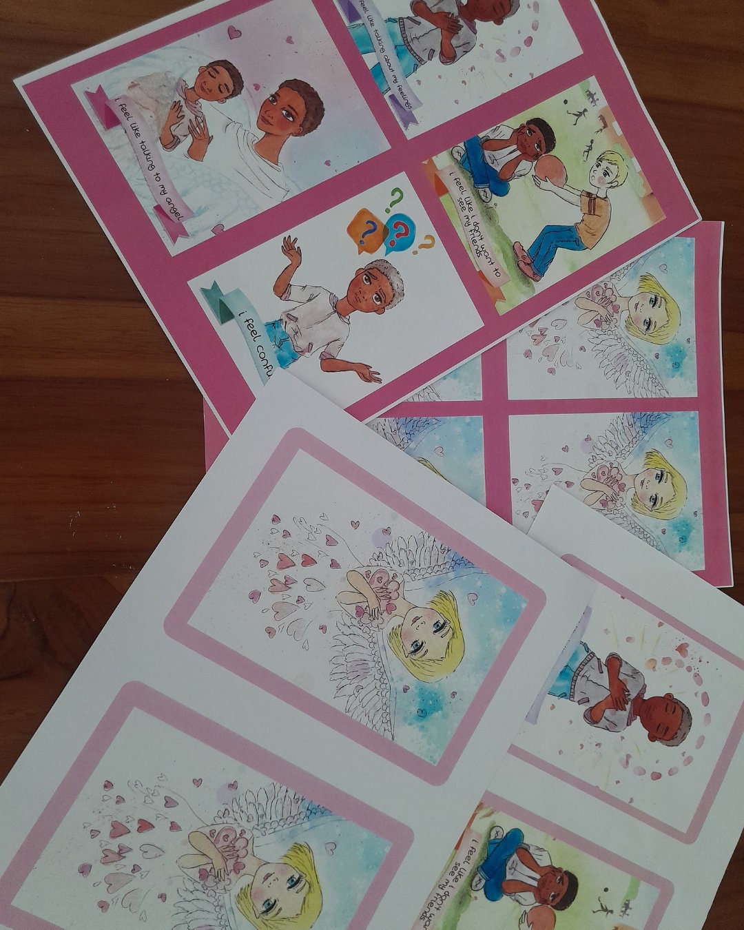 12 PDF Digital Printable Emotion Cards for Grief and Loss, Feelings ...