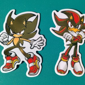 Super Sonic and Super Shadow Stickers - Etsy