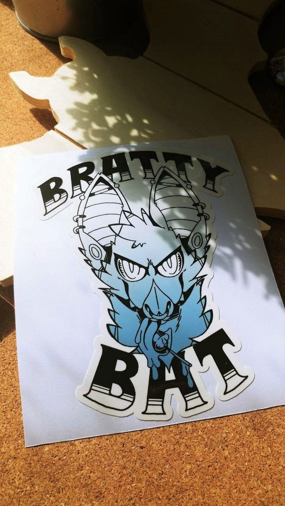 Bratty Bat T-shirt Designs Sticker Collection | Etsy