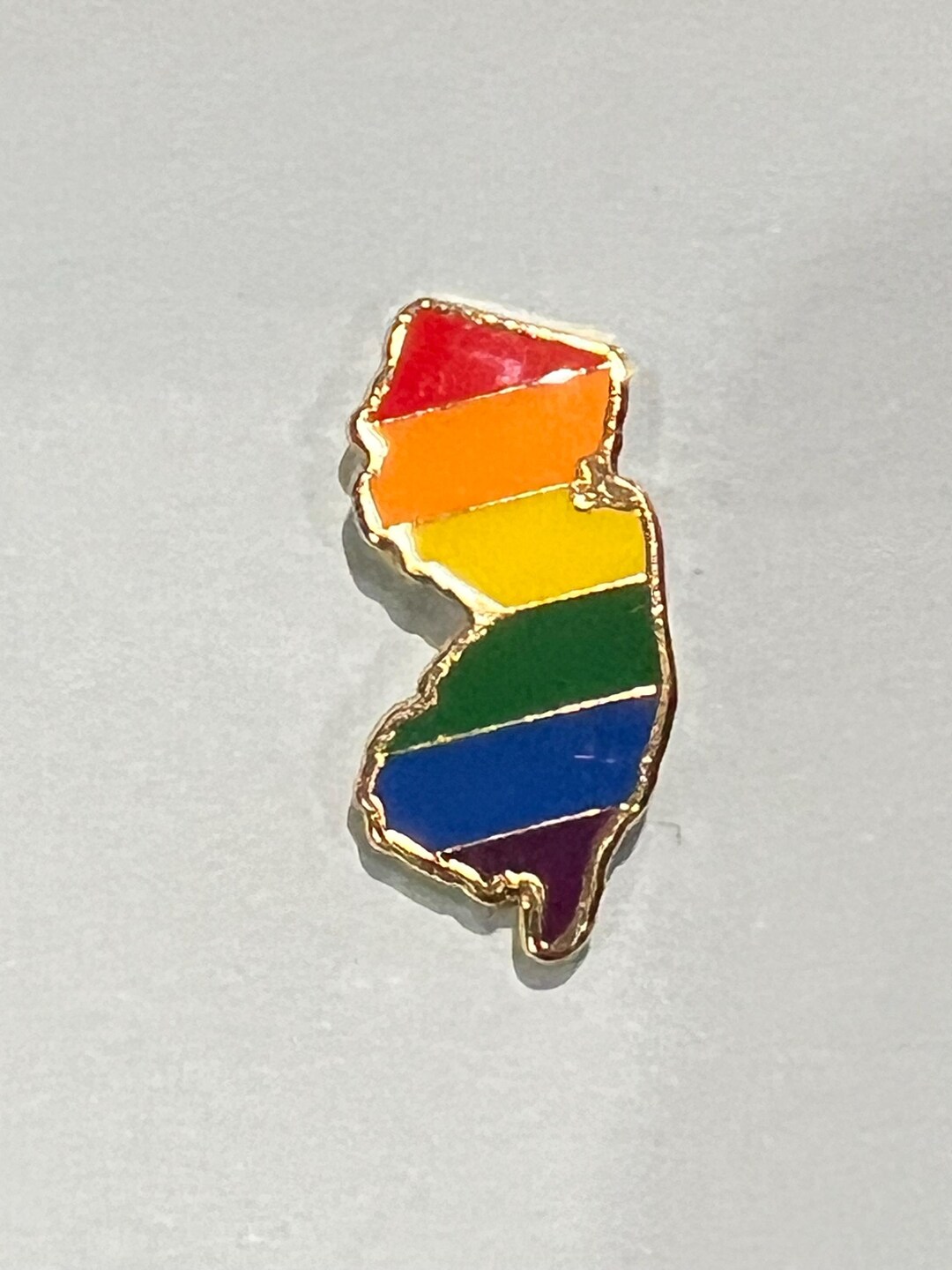 One NJ State LBGTQ Pride Lapel Pin New Jersey - Etsy