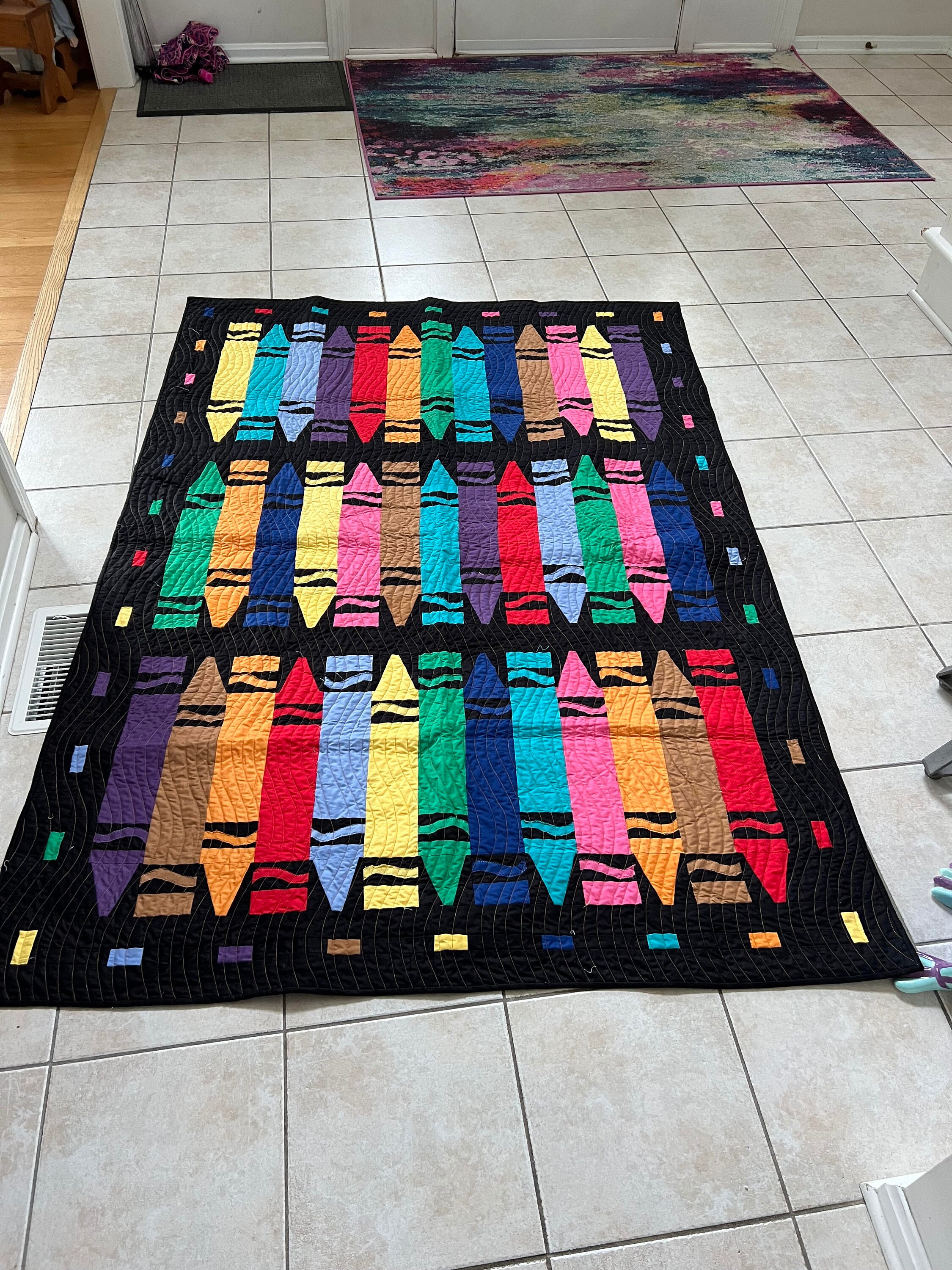 Bright Crayons Quilt - Etsy