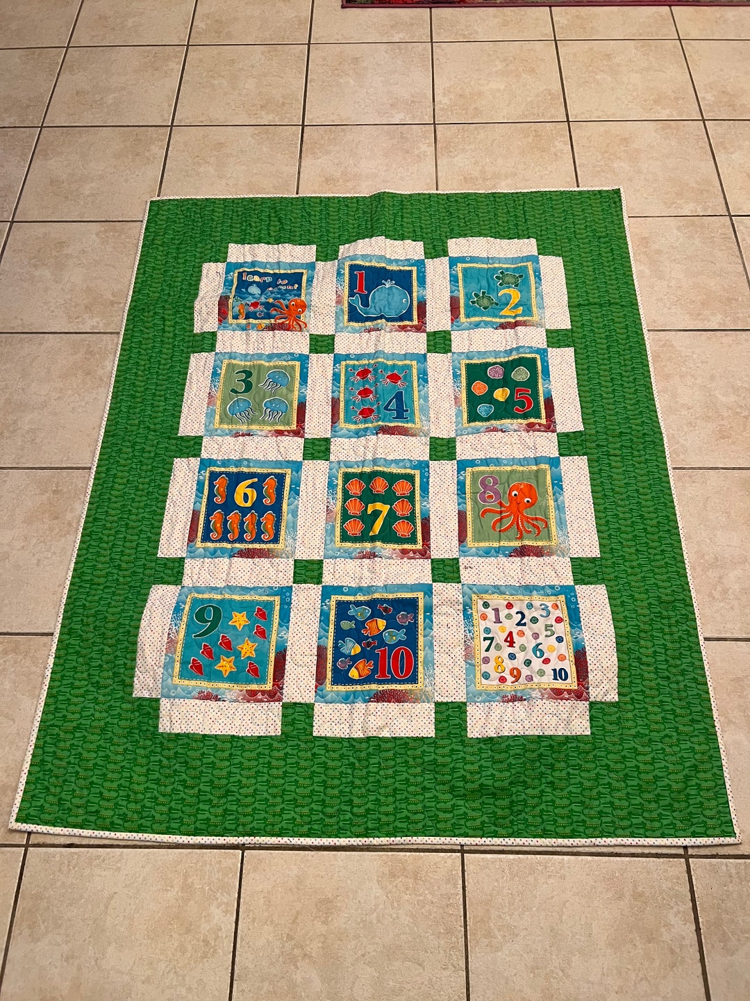 Alligator Numbers Quilt - Etsy