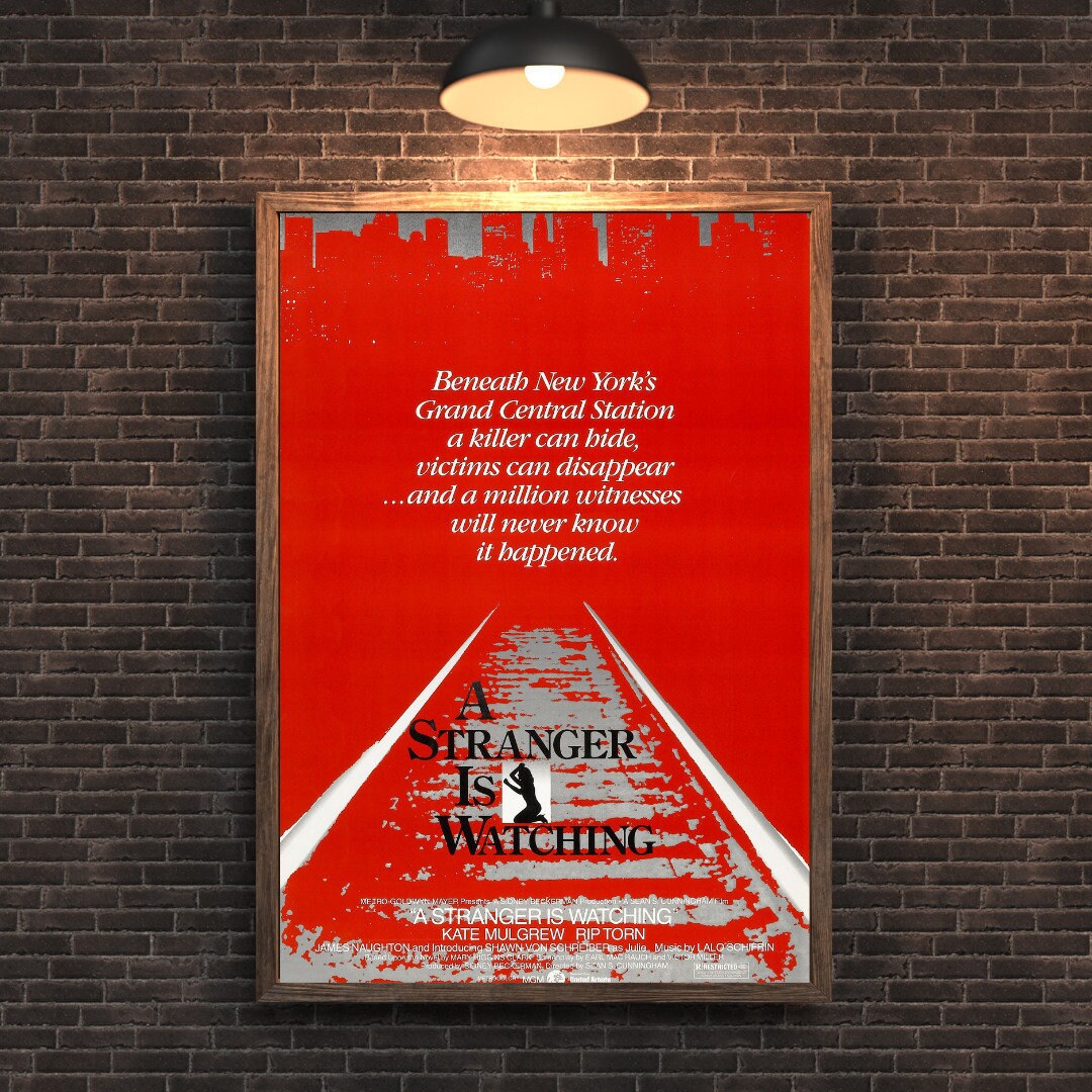 Unveiling Terror A Stranger is Watching Vintage Horror Movie Poster - Etsy