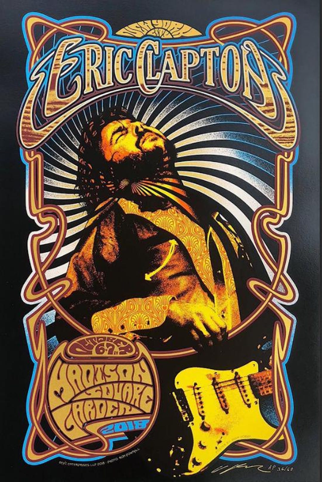 Eric Clapton Poster 24x36 Legendary Blues Rock Guitarist Music Icon - Etsy