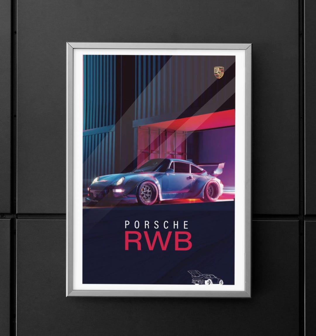 Porsche Rwb 911 24x36 Poster Germany 959 997 Racing Dtm Rally Nuremberg ...
