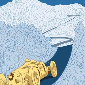 1937 Car Racing Poster - Historic Motorsport Event, Iconic Pre-war ...