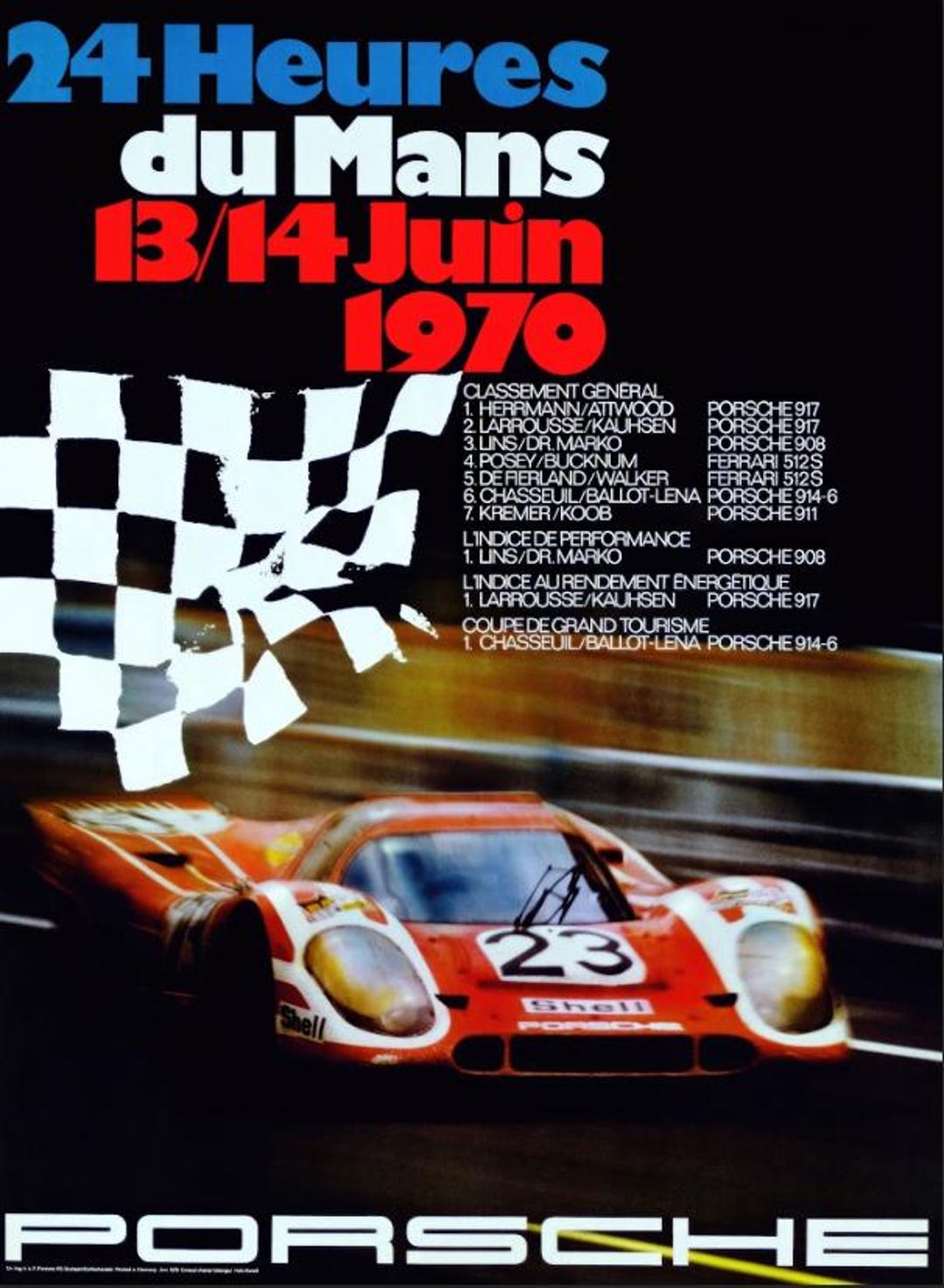 24 Heures Du Mans Car Racing Poster 24x36 – Iconic Motorsport Art ...