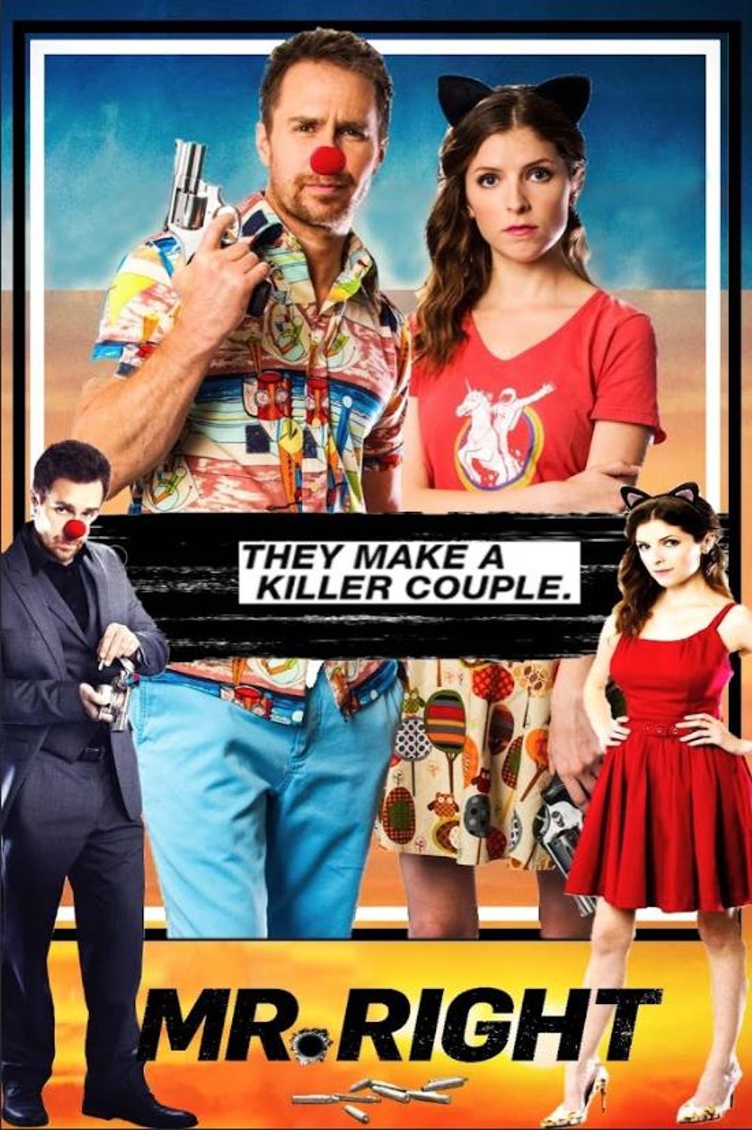 Mr. Right 2016 Poster 24x36 - Action Comedy Anna Kendrick Sam Rockwell Film Art - Etsy