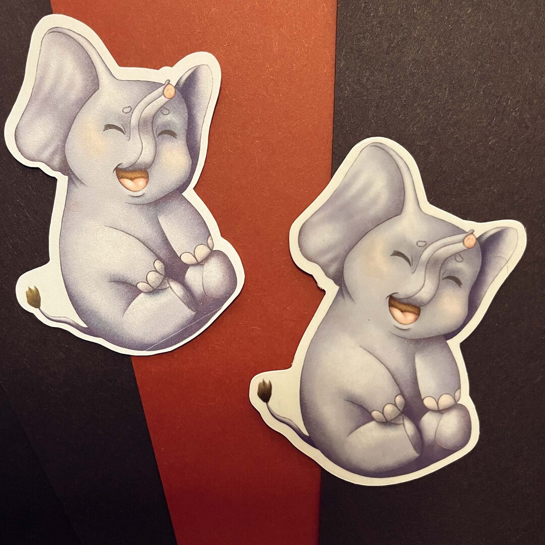 Elephant Sticker, Cute Elephant Sticker Journal Sticker decorative ...