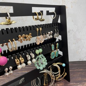 Double Sided Earring Holder Large Matt Black Acrylic - Etsy