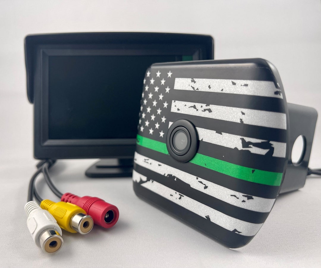 Buy Hitch Backup Camera Green Line Flag W/ 4.3 Monitor by Hitchvision ...