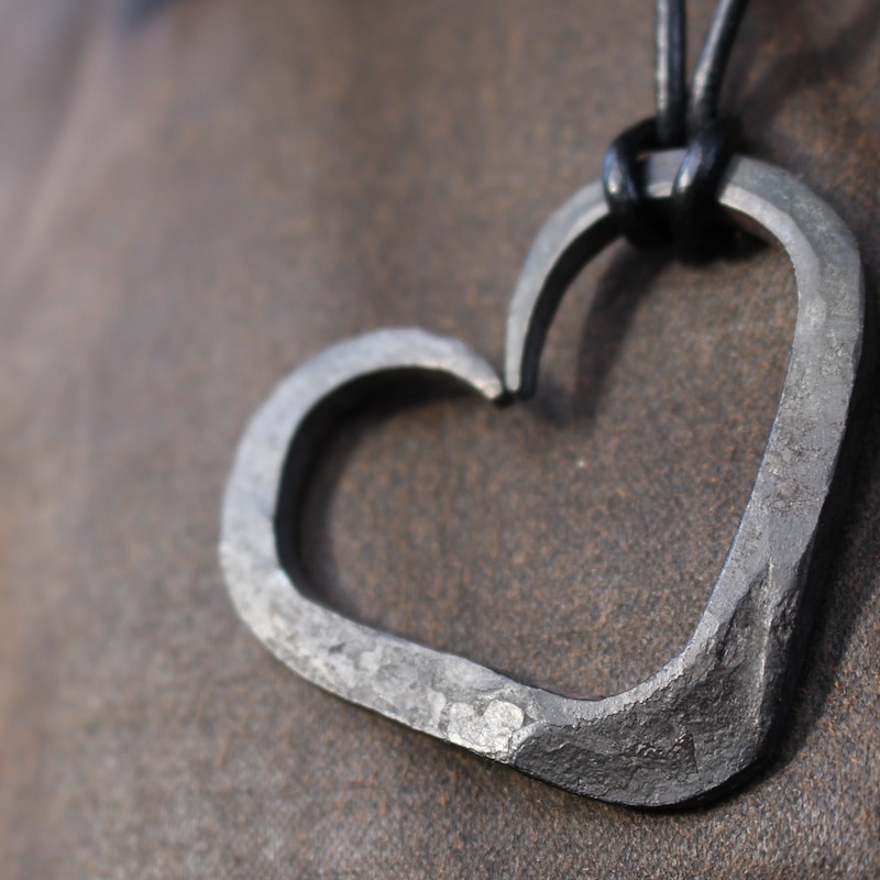 Hand Forged Heart - Etsy