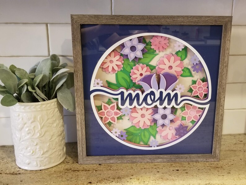 3D Shadow Box Mom - Etsy