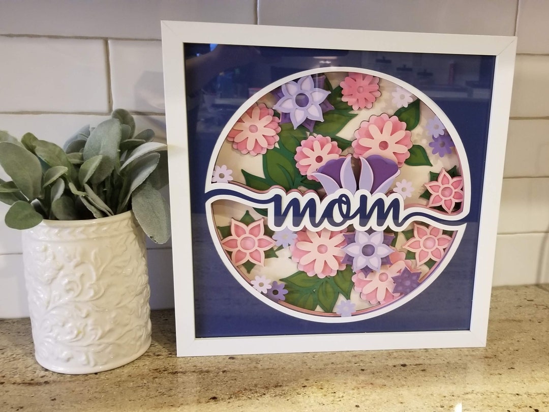 3D Shadow Box Mom - Etsy