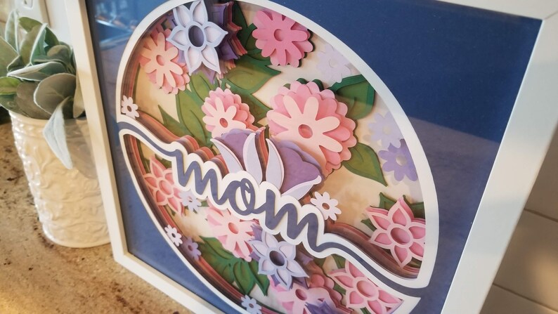 3D Shadow Box Mom - Etsy