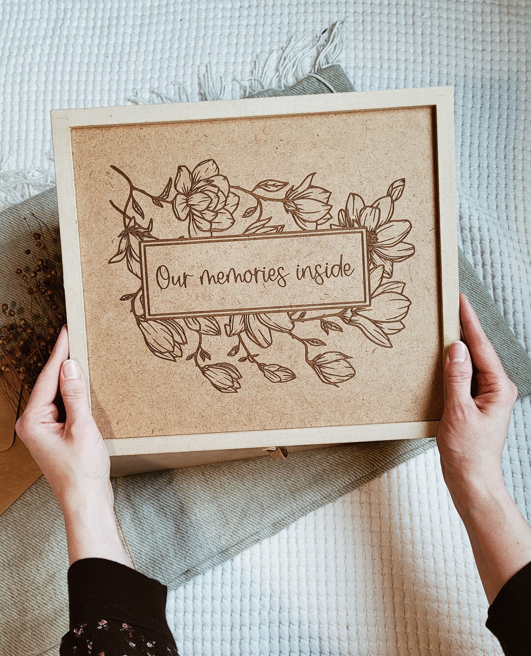 Family Box, Keepsake Box, Personalized Box, Wooden Memory Box With Lid ...