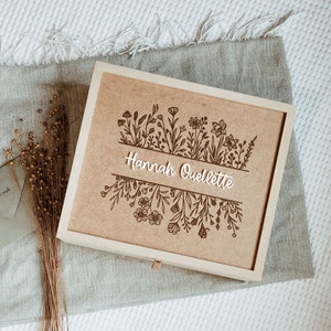 Custom Name Box,name Cut Out,large Personalised Engraved Wooden Box ...