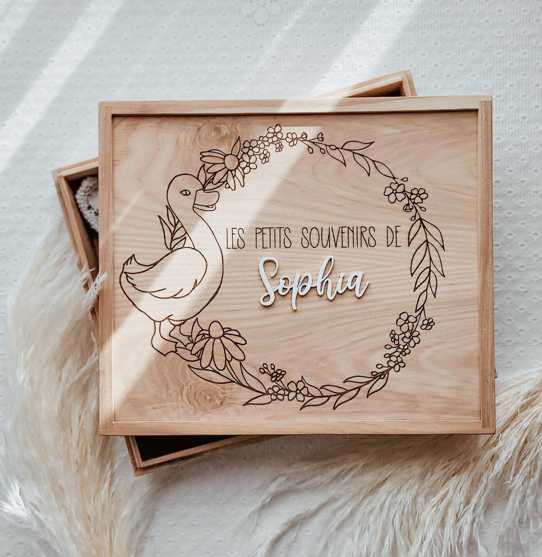 Custom Keepsake Box,wood Personalized Box,wooden Memory Box With Lid ...